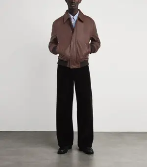 Simkhai Leather Bomber Jacket