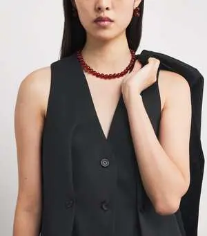 Claudie Pierlot Button Detailed Pleat Waistcoat