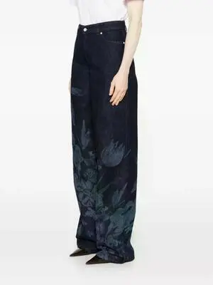 Erdem Floral-print Straight-leg Jeans