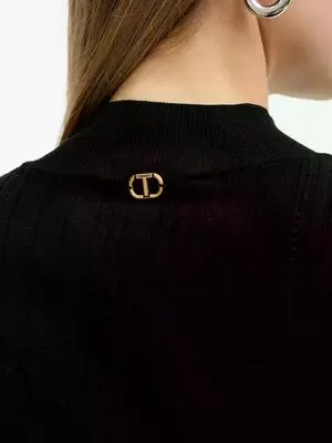 TWINSET Logo-plaque Mock-neck Sweater