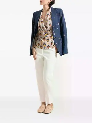 MAISON COMMON Tab-front Trousers
