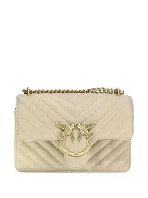 Pinko Love Chevron Chain Shoulder Bag - Neutrals