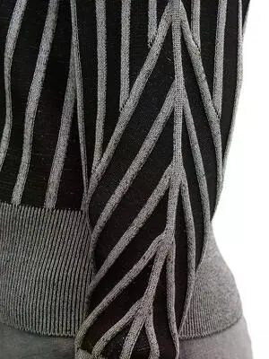 Dkny Striped V-neck Sweater