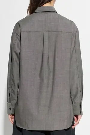 Studio Nicholson Rouen' Wool Shirt - Grey
