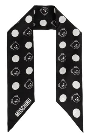 Moschino Silk Scarf - Black