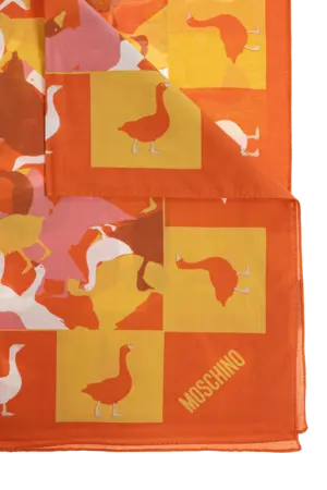 Moschino Cotton Scarf With Print - Multicolour