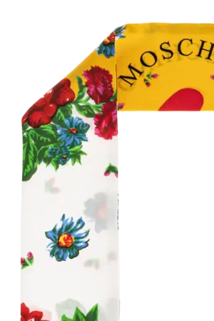 Moschino Silk Scarf With Floral Motif