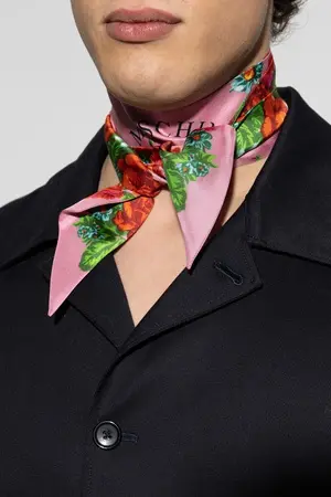 Moschino Silk Scarf With Floral Motif