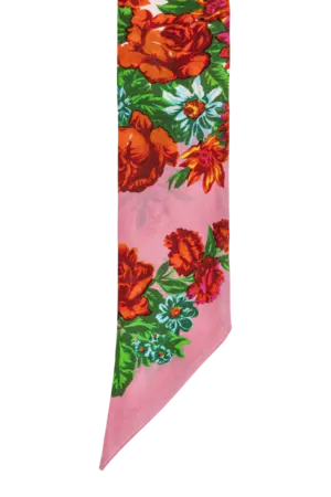 Moschino Silk Scarf With Floral Motif