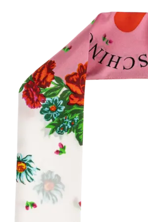 Moschino Silk Scarf With Floral Motif