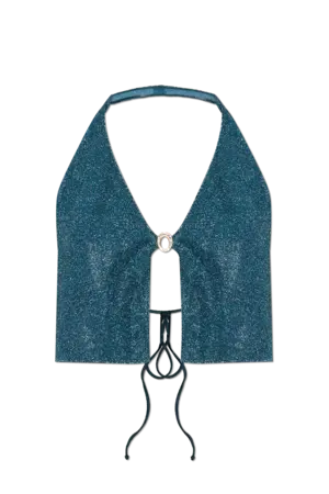 Oseree Lurex Thread Top - Blue