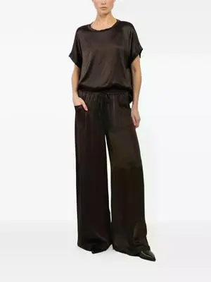 ANY PLACE Drawstring-waist Satin Trousers