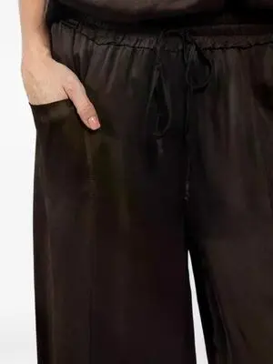 ANY PLACE Drawstring-waist Satin Trousers