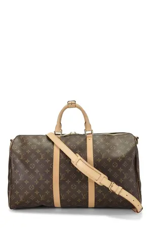 LOUIS VUITTON Monogram Keepall Bandouliere 50 - Brown