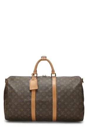 LOUIS VUITTON Monogram Keepall Bandouliere 50 - Brown
