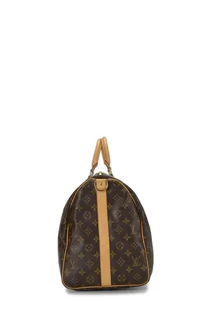 LOUIS VUITTON Monogram Keepall Bandouliere 50 Duffle Bag - Brown