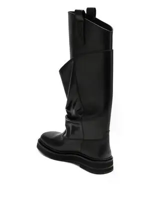 Attico Ruched Combat Boots