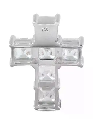 LB EXCLUSIVE Ascher-cut Diamond Cross Pendant