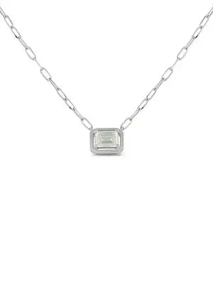 LB EXCLUSIVE Emerald Cut Diamond Necklace - Silver