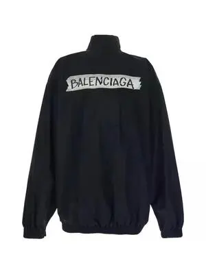 Balenciaga Zip Up Coat - Black