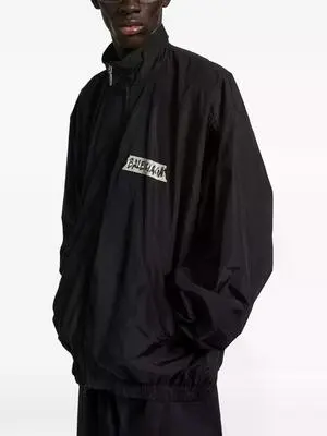 Balenciaga Zip Up Coat - Black