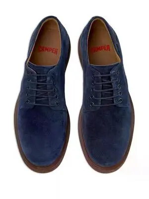 Camper Norman Suede Lace-up Derby Shoes - Blue
