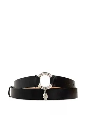 Alexander McQueen Skull-charm Buckle Belt - Black