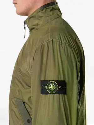 Stone Island Logo-detail Bomber Jacket - Green