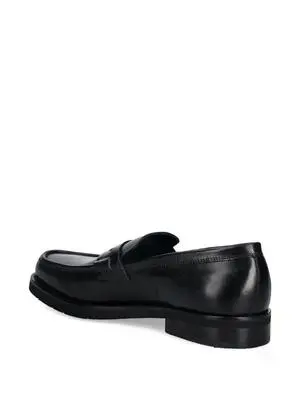 BALDININI Leather Penny Loafers - Black