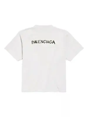 Balenciaga Logo Short-sleeved T-shirt - Neutrals