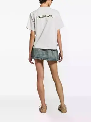 Balenciaga Logo Short-sleeved T-shirt - Neutrals