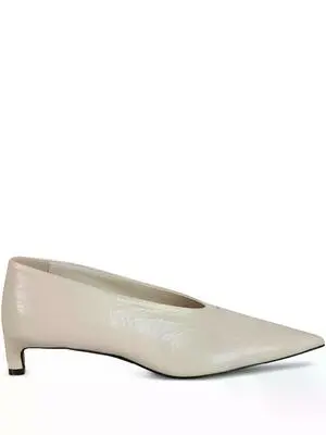 JIL SANDER Crinkled Pointed-toe Pumps