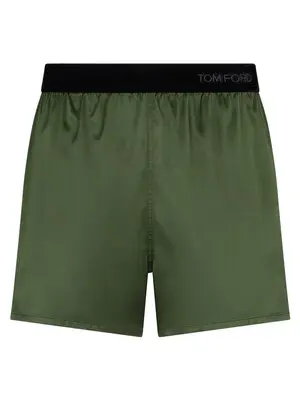 TOM FORD Silk Pajama Shorts - Green
