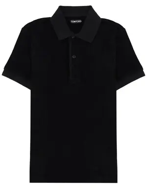 TOM FORD Cotton Polo - Black