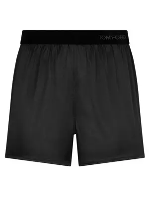 TOM FORD Silk Pajama Shorts - Black