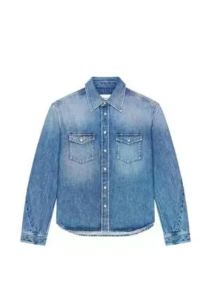Givenchy Couture Seam Shirt In Shadow Washed Denim - Blue