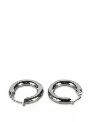 JIL SANDER Round Hoop Earrings - Silver