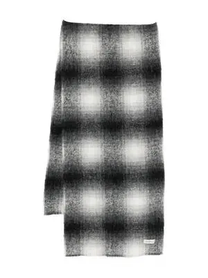 Emporio Armani Checked Scarf - Black