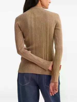 RÓHE Ribbed Buttoned Cardigan