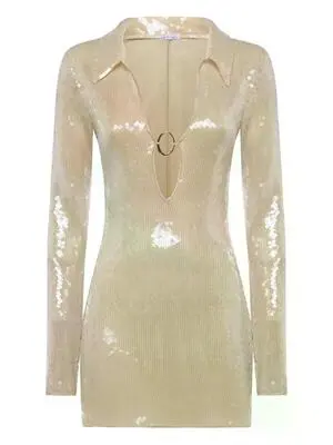 Oseree Marylin Ring-detail Mini Dress - Neutrals