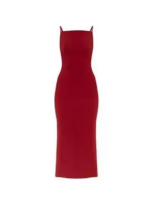 Square Neck Red Cocktail Dresses