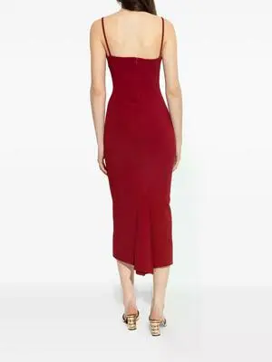 Givenchy Square-neck Midi Dress - Red