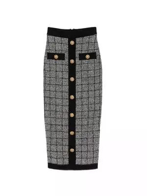 Balmain Buttoned Midi Skirt