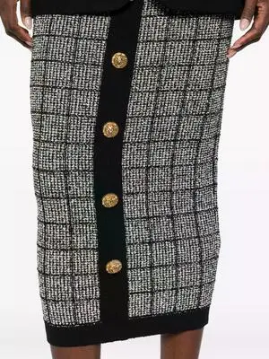 Balmain Buttoned Midi Skirt