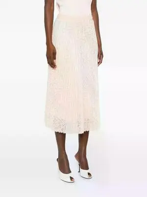 Ermanno Scervino Embroidered Pleated Midi Skirt