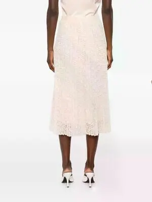 Ermanno Scervino Embroidered Pleated Midi Skirt