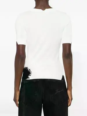 Ermanno Scervino Floral Appliqué T-shirt