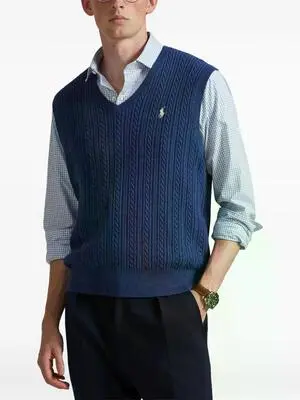Polo Ralph Lauren Cable-knit Vest With Embroidered Logo
