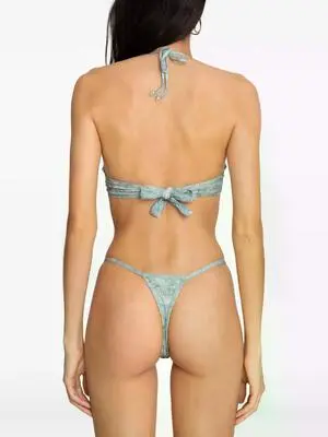 AMIR SLAMA Floral-print Swimsuit With Ring Detail