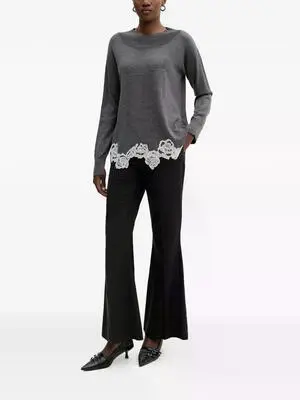BLUGIRL Lace-trim Crew-neck Sweater